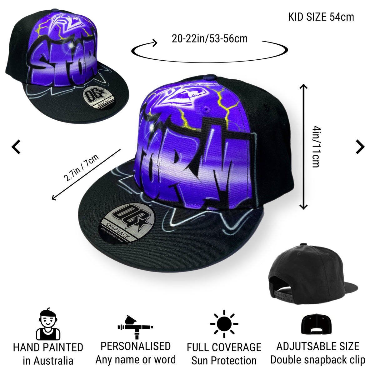 Storm Graffiti Name Snapback Cap – Original Graffix