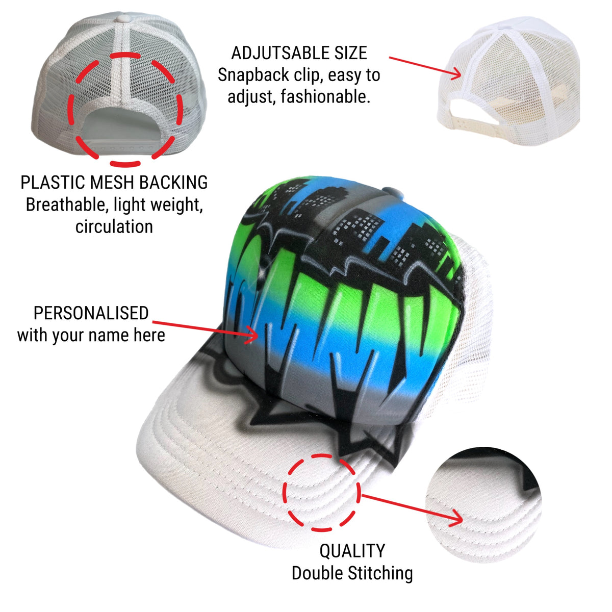 Tommy - Sample (4) Kid Size 54cm Trucker Cap – Original Graffix