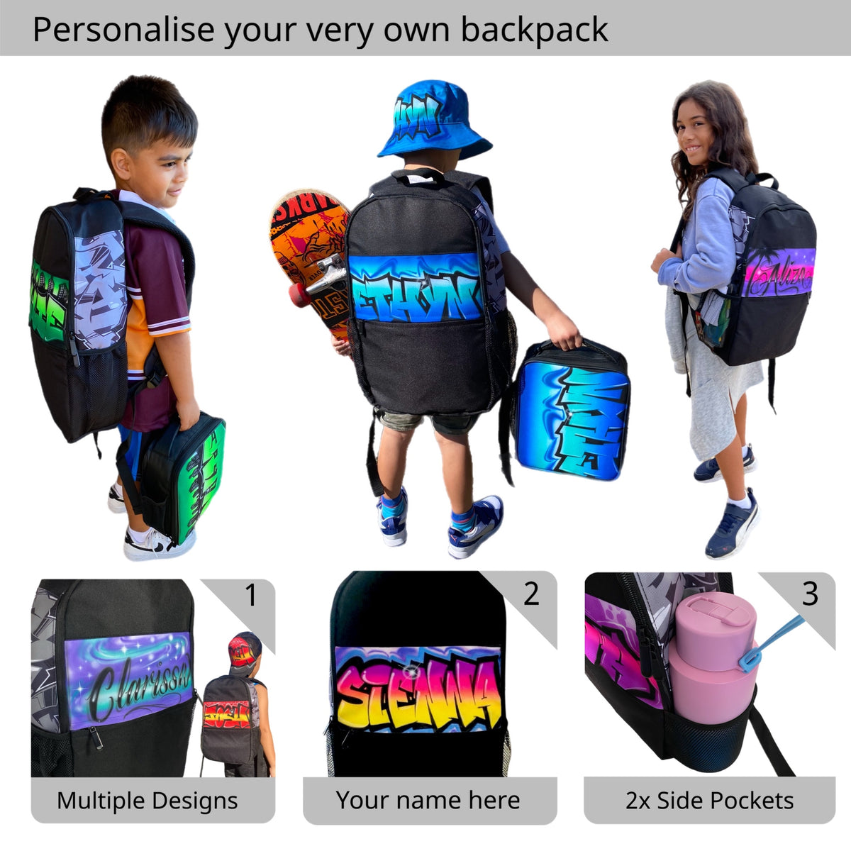 Rainbow Graff Style Backpack (7) – Original Graffix